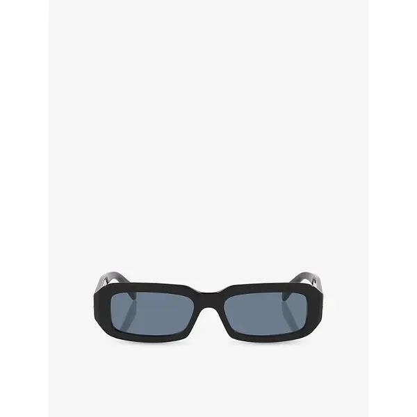 Celine Rectangle Frame Acetate Sunglasses - Black
