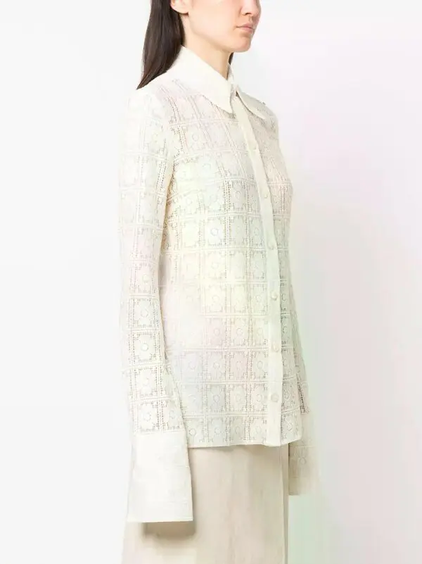 Sportmax Sava Floral-lace Fitted Shirt