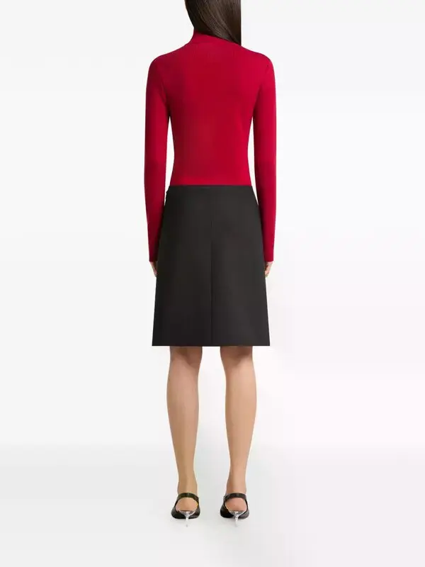 COURREGES Embroidered Zip-up Cardigan - Red