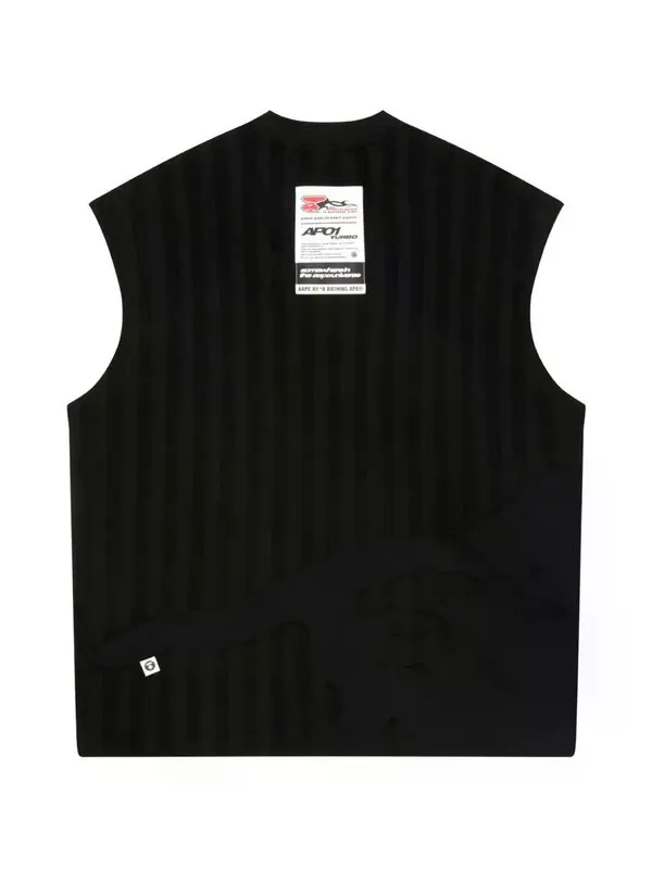 AAPE BY *A BATHING APE Moonface Logo Patch Panelled Tank Top
