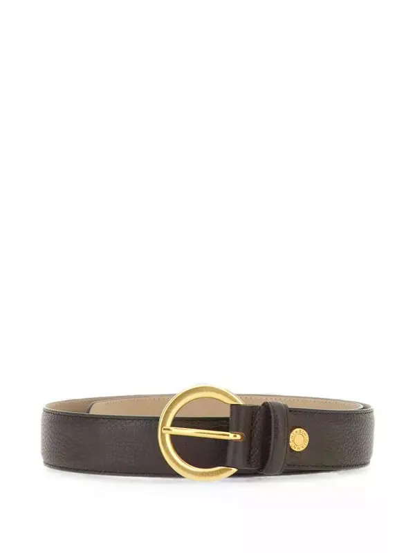 GIANNI CHIARINI Hammered Calf Leather Padded Belt - Brown