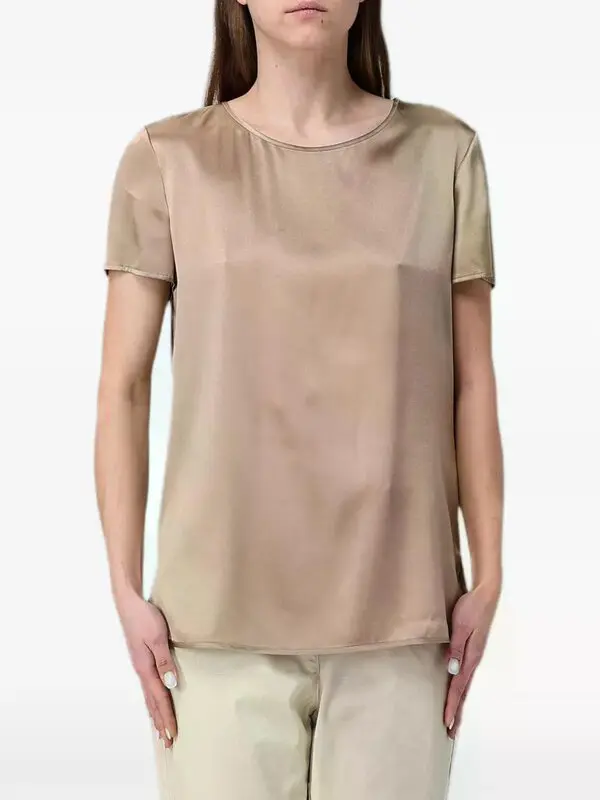 Max Mara Short Sleeve Top - Neutrals