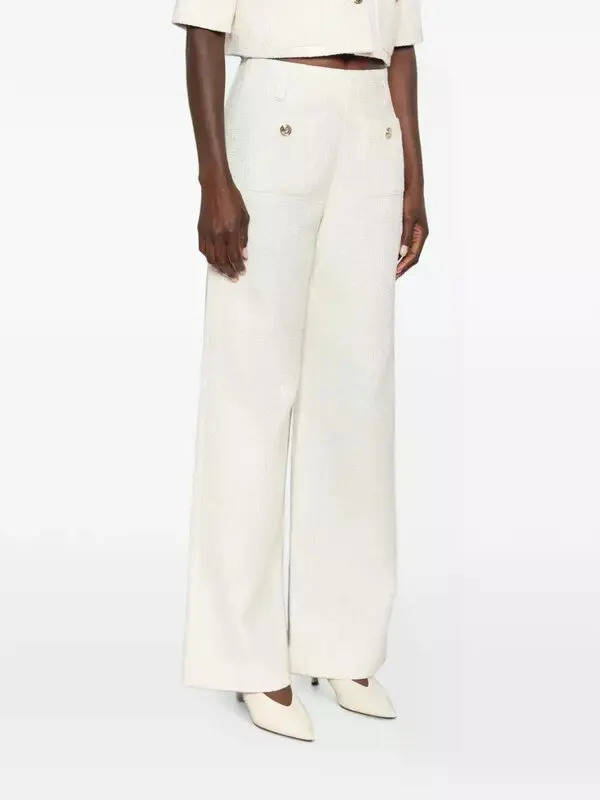 Maje Button-detail Straight-leg Trousers
