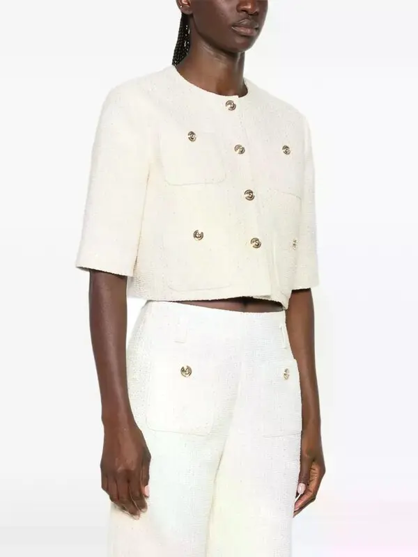 Maje Short-sleeve Button-front Jacket
