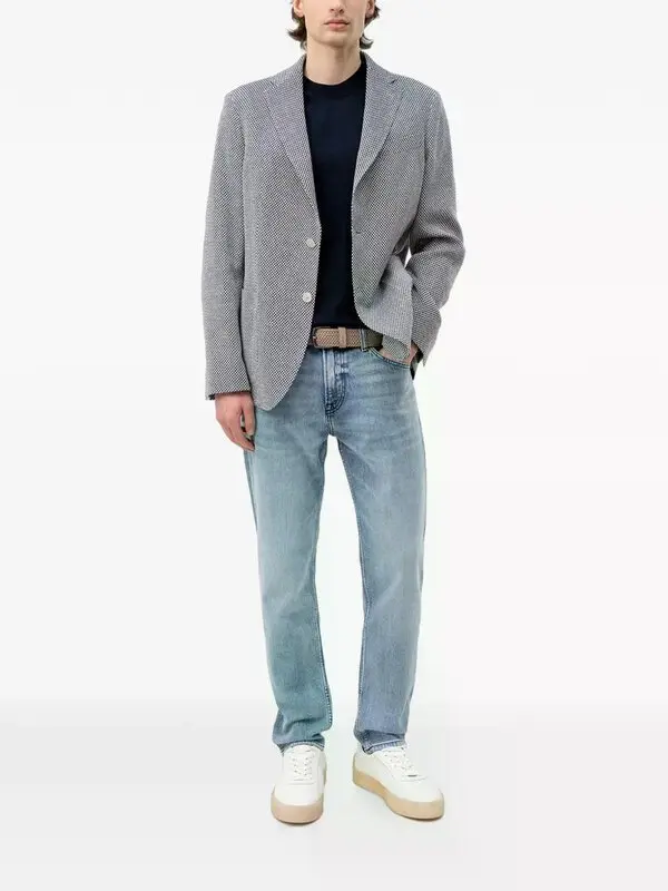 BOSS Micro-patterned Single-breasted Blazer