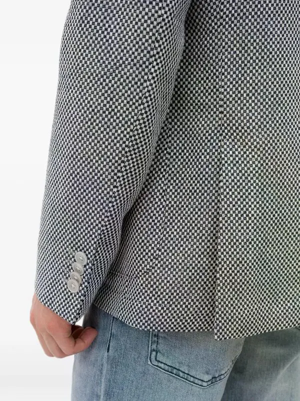 BOSS Micro-patterned Single-breasted Blazer