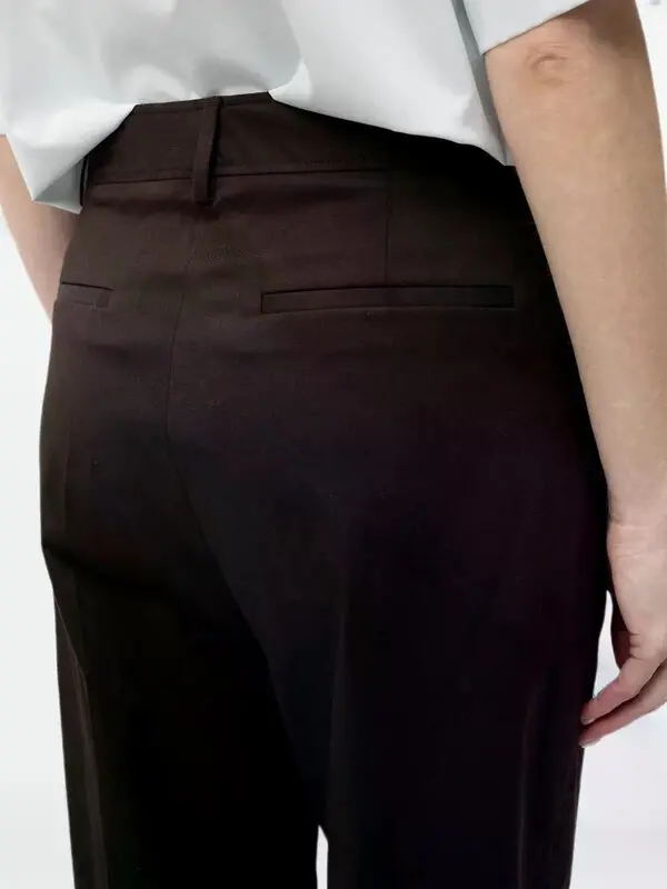 BOSS Pressed-crease Straight-leg Trousers