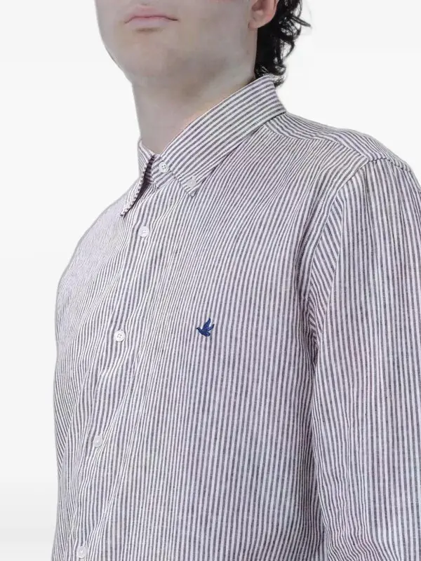 BROOKSFIELD Striped-pattern Linen Shirt
