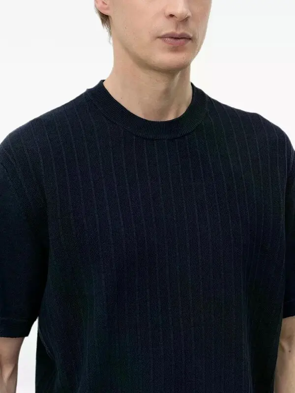 BOSS Ribbed Knit Short-sleeve Sweater