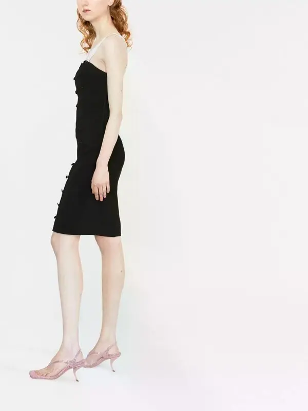 Moschino Button-detail Strapless Mini Dress