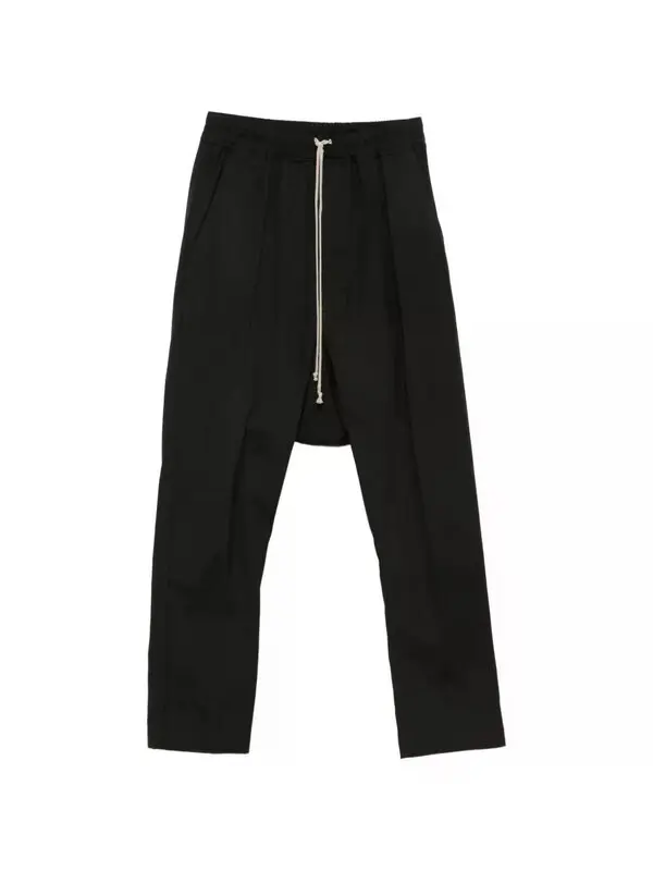 Rick Owens Dietrich Drawstring Drop-crotch Trousers - Black