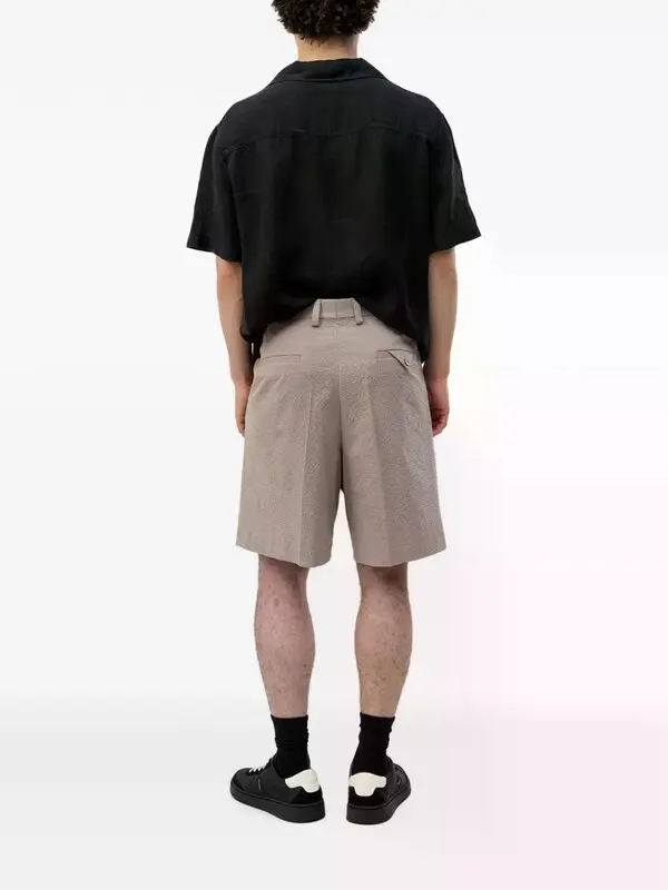 Hugo Seersucker-texture Pleated Shorts