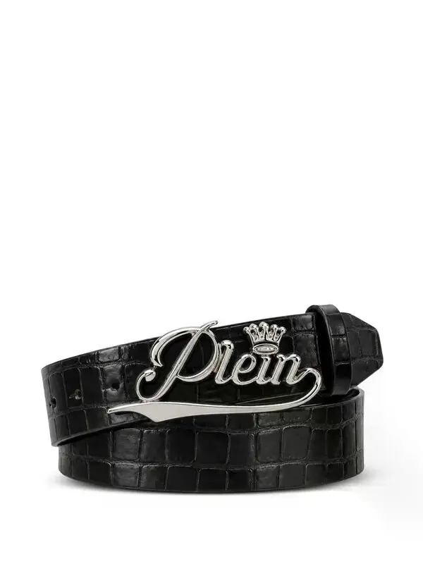 Philipp Plein Leather Belt King Cocco