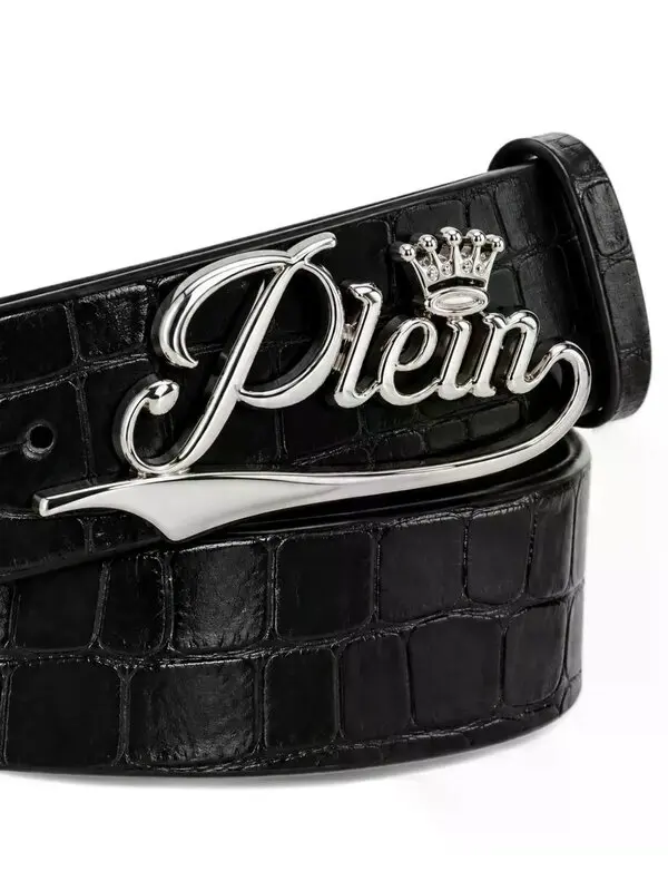 Philipp Plein Leather Belt King Cocco