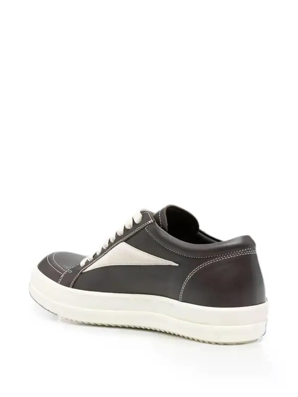 Rick Owens Leather Panelled Sneakers - Brown