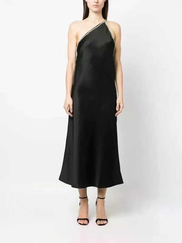 Dodo Bar Or One-shoulder Midi Dress With Crystal Embellishment