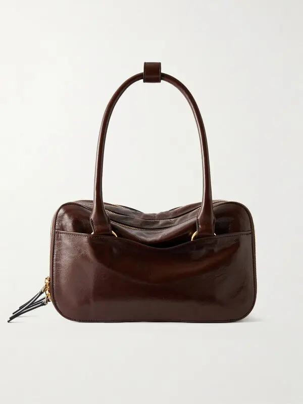 Marni Bauletto Small Leather Tote - Brown