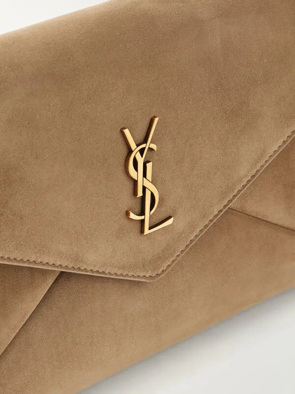 Saint Laurent Cassandre Suede Clutch