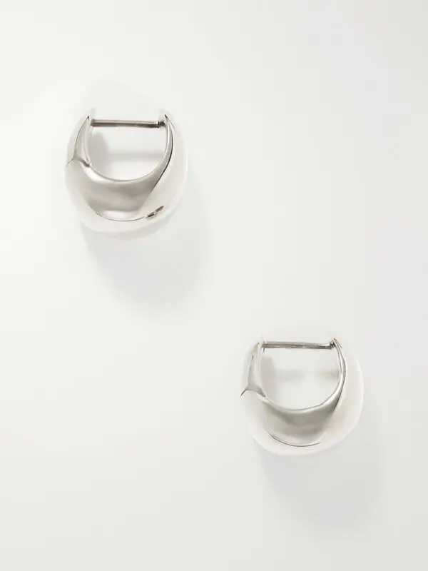 Lié Studio Sterling Sculptural Hoop Earrings - Silver