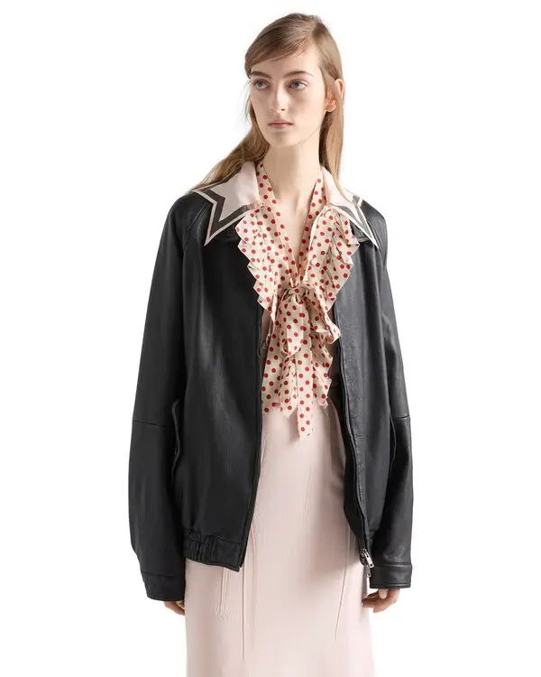 Prada Nappa Leather Blouson Jacket