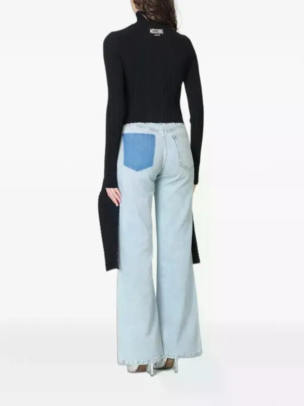 Moschino Ribbed Asymmetric Hem Sweater