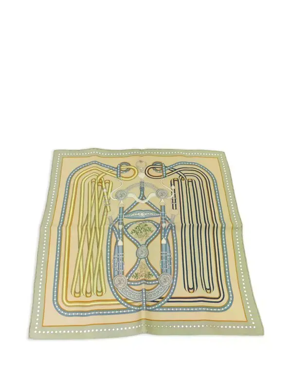 Hermès Equestrian-print Silk Scarf - Neutrals