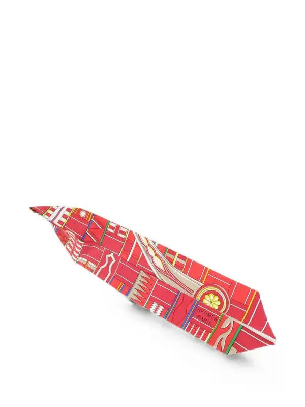 Hermès Twilly Silk Scarf - Red
