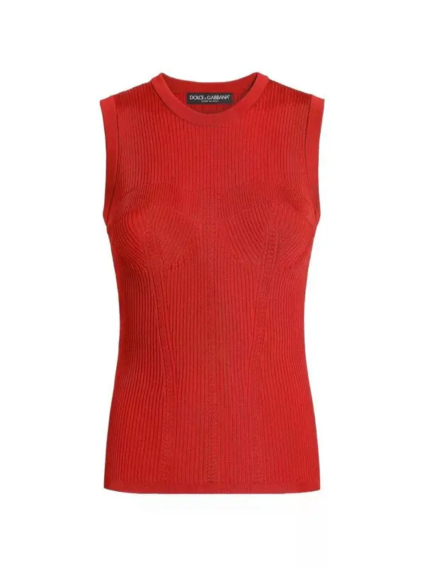 Dolce & Gabbana Knit Tank Top - Red