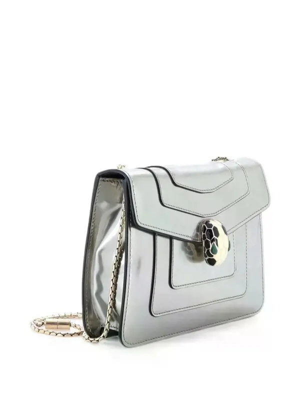 BVLGARI Serpenti Forever Square Shoulder Bag - Silver