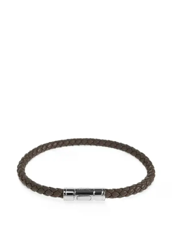 TOM FORD Braided Leather Bracelet - Brown