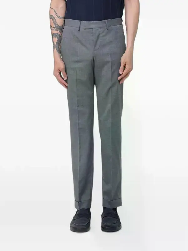 PT TORINO Tailored Pressed-crease Trousers - Grey