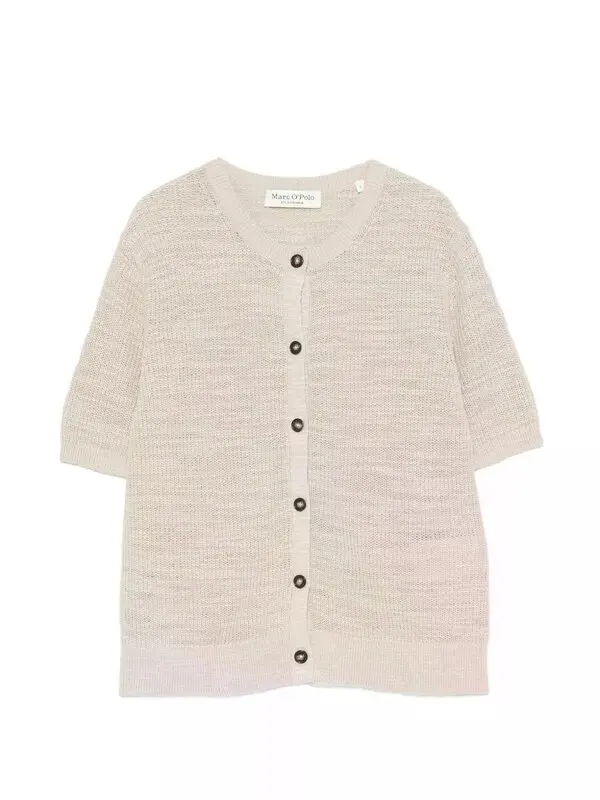 Marc O'polo Textured Knit Short Sleeve Cardigan