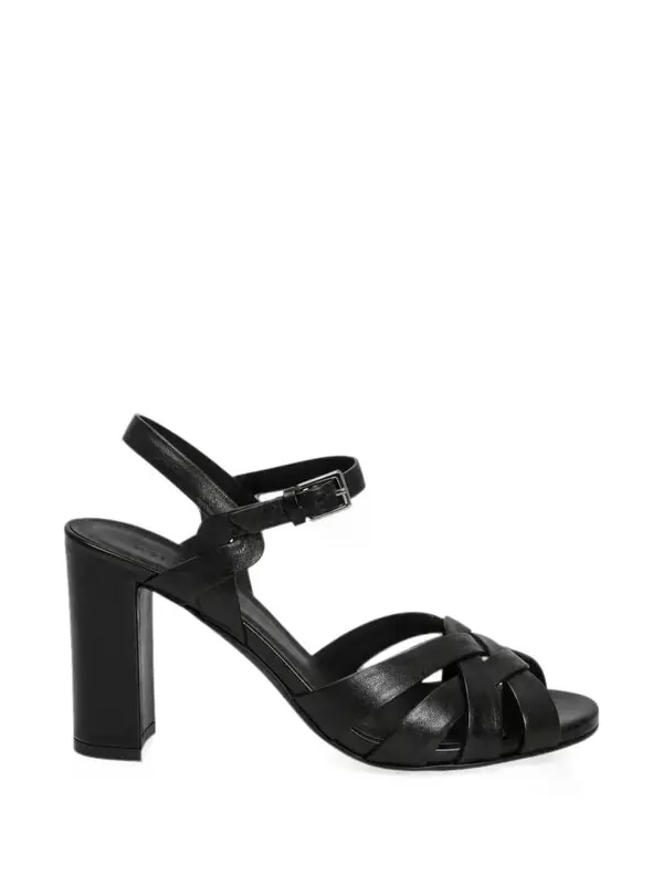 DEL CARLO Stene Interwoven Block-heel Sandals - Black