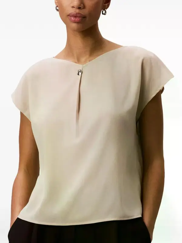 Calvin Klein Short Sleeve V-neck Blouse