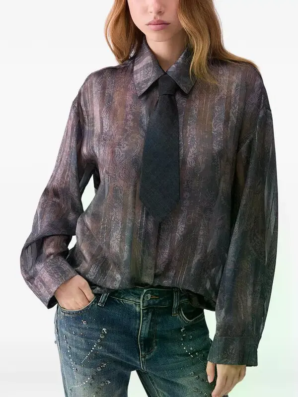 Liu Jo Paisley Print Belted Shirt