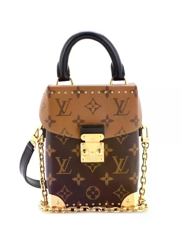 LOUIS VUITTON Camera Box Nm Handbag Studded Reverse Monogram Canvas Crossbody Bag - Brown