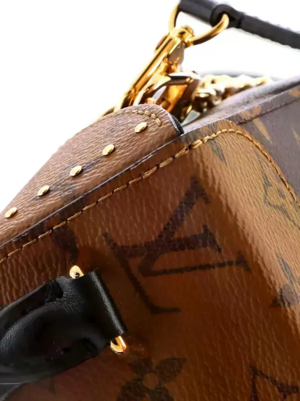 LOUIS VUITTON Camera Box Nm Handbag Studded Reverse Monogram Canvas Crossbody Bag - Brown