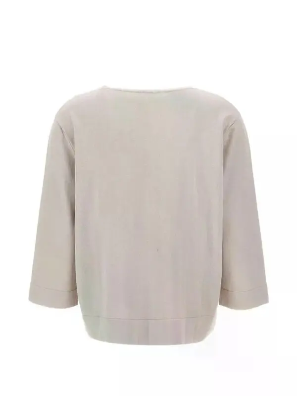 KANGRA Ribbed-trim Crew-neck Top