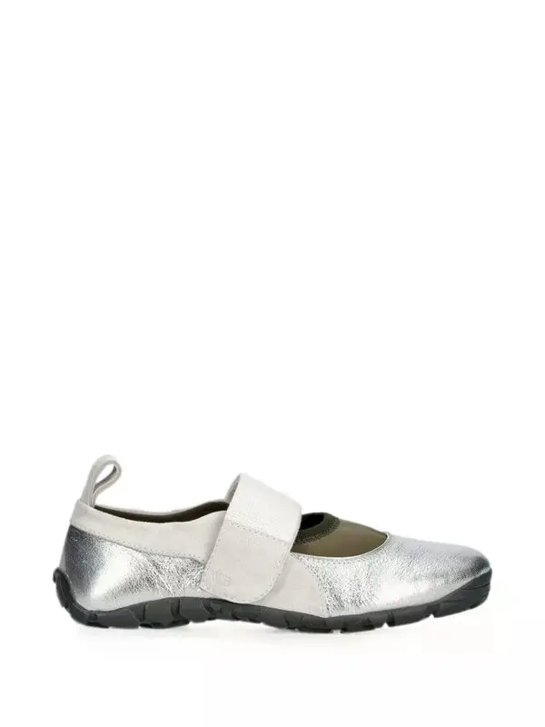 WALES BONNER Metallic Touch-strap Ballet Flats - Silver