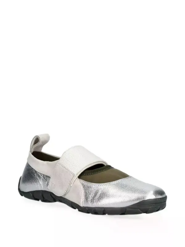 WALES BONNER Metallic Touch-strap Ballet Flats