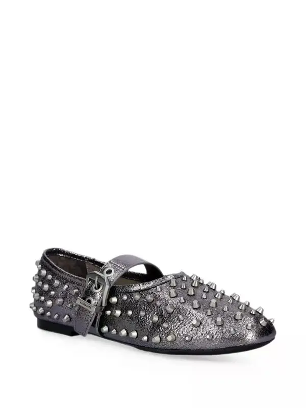ALLSAINTS Studded Buckle Ballet Flats