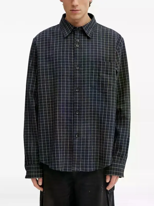 WALES BONNER London Check-pattern Long-sleeve Shirt