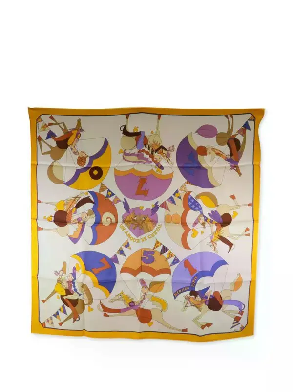 Hermès Un Amour De Cheval Silk Scarf - Neutrals