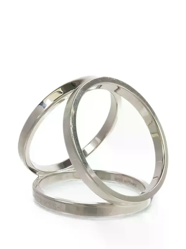 Hermès Trio Scarf Ring In -tone Metal - Silver