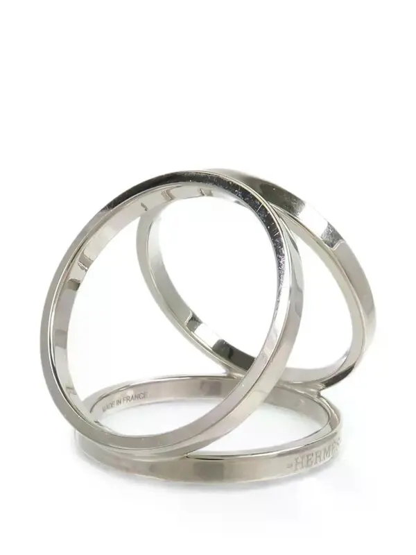 Hermès Trio Scarf Ring In -tone Metal - Silver