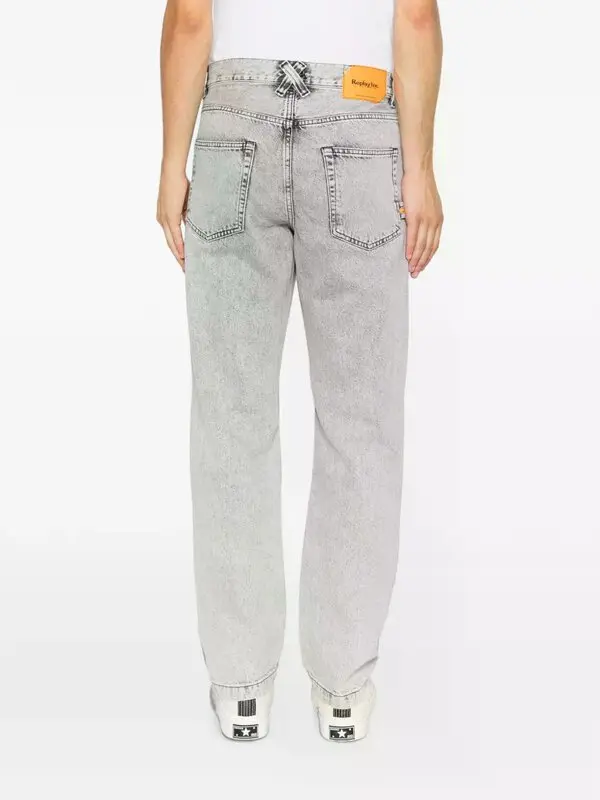 REPLAY Acid Wash Panelled Jeans