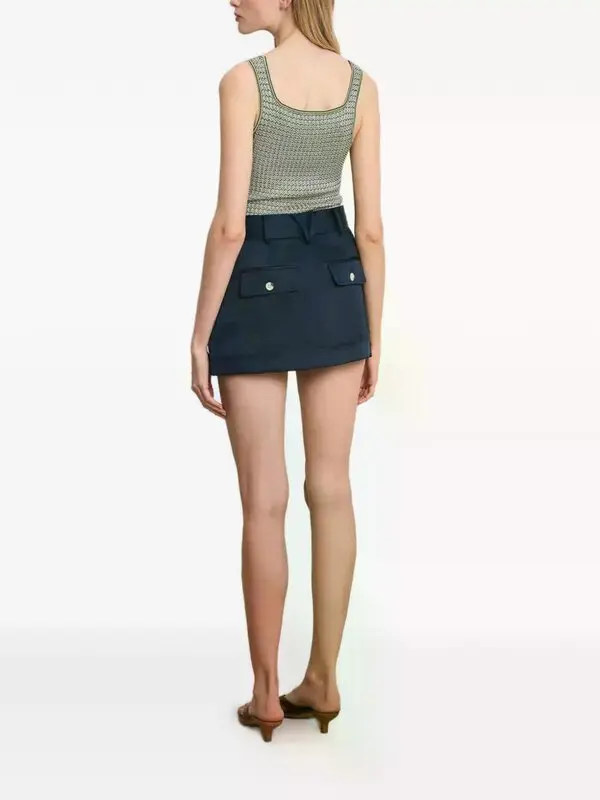 Veronica Beard Felina Button-flap Pocket Skorts