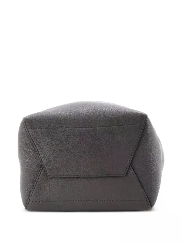 Celine Sangle Seau Bag In Goatskin - Grey