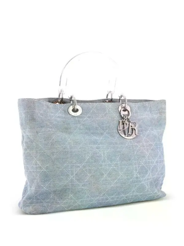 Dior Lady Large Satchel Bag - Blue