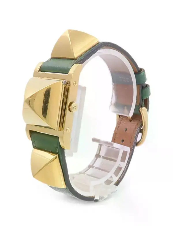 Hermès Médor 23mm Studded Leather Strap Watch